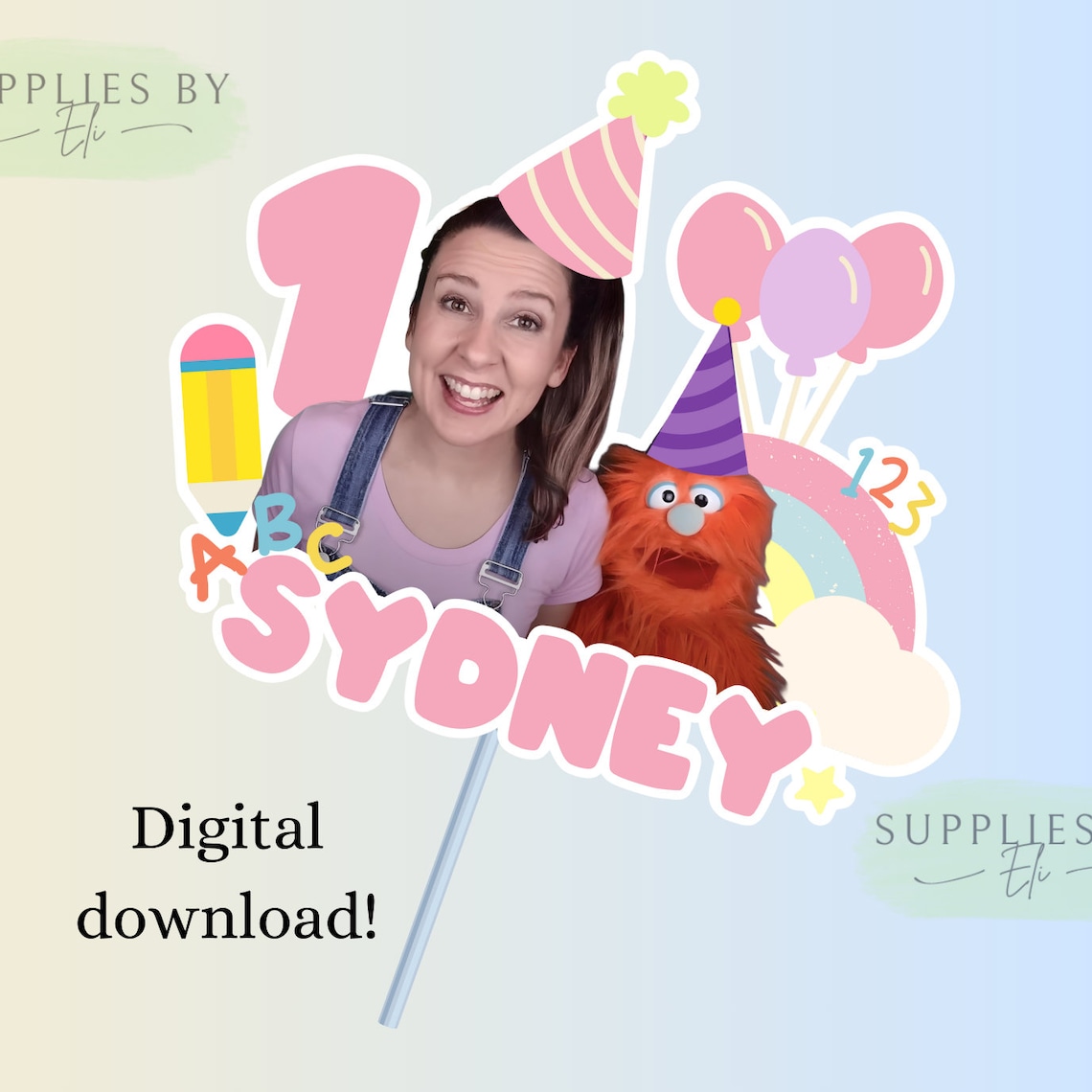 Ms. Rachel Cake Topper Download, Ms. Rachel Birthday, Party Decorations, Ms. Rachel Png, Clip ...