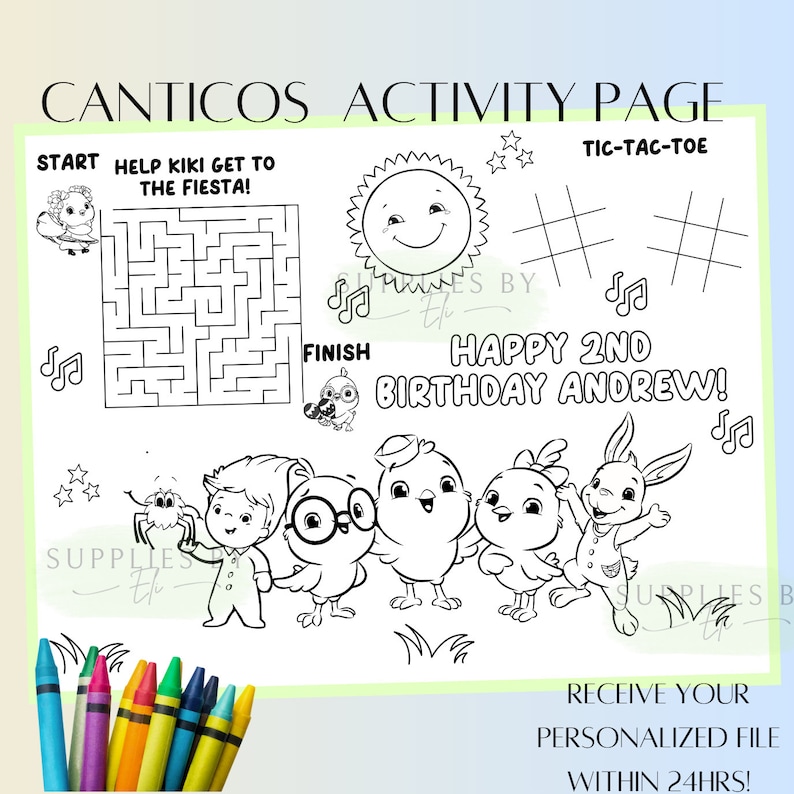 Customized Canticos Activity Page, Cantos Coloring Page, Canticos ...