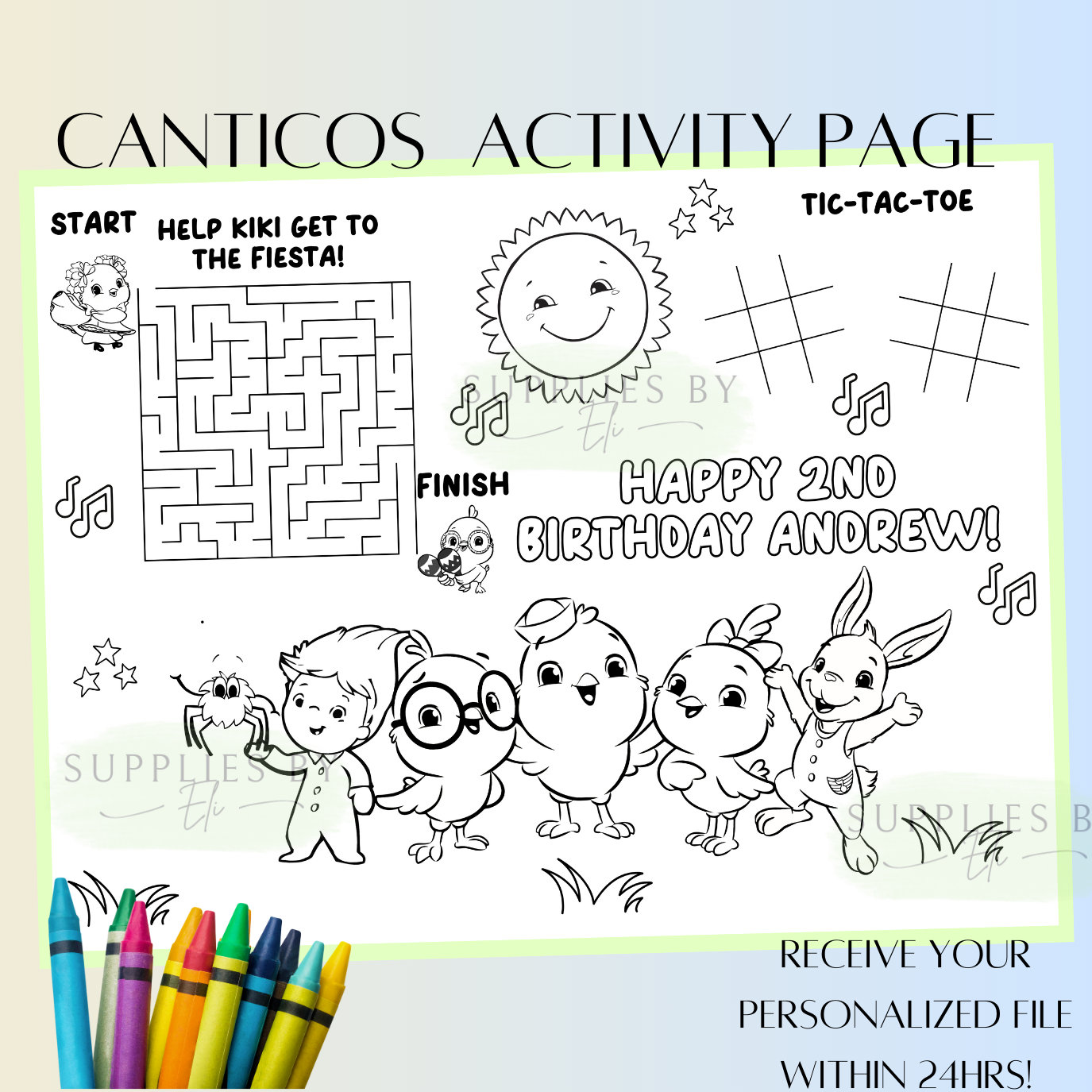 Customized Canticos Activity Page, Cantos Coloring Page, Canticos ...