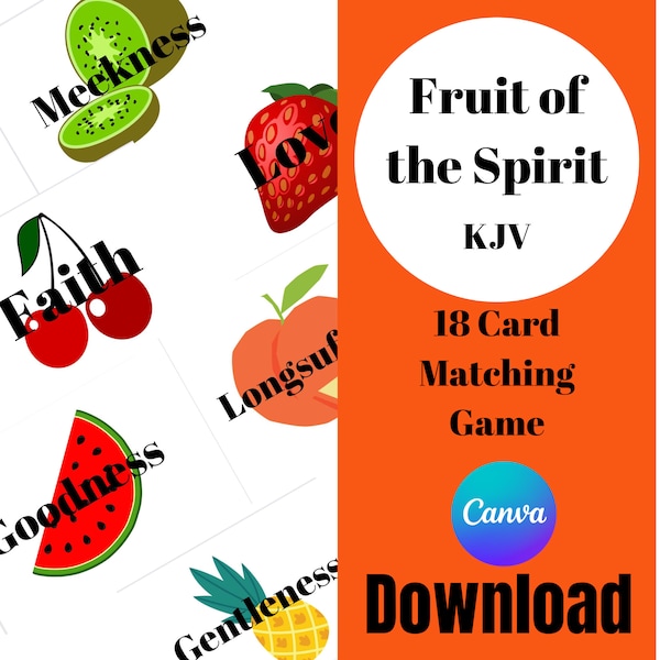 Fruit Matching Digital - Etsy