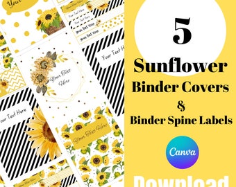 Bee Binder Covers | Bee Binder Spine Covers | Yellow and Black | Binder ...