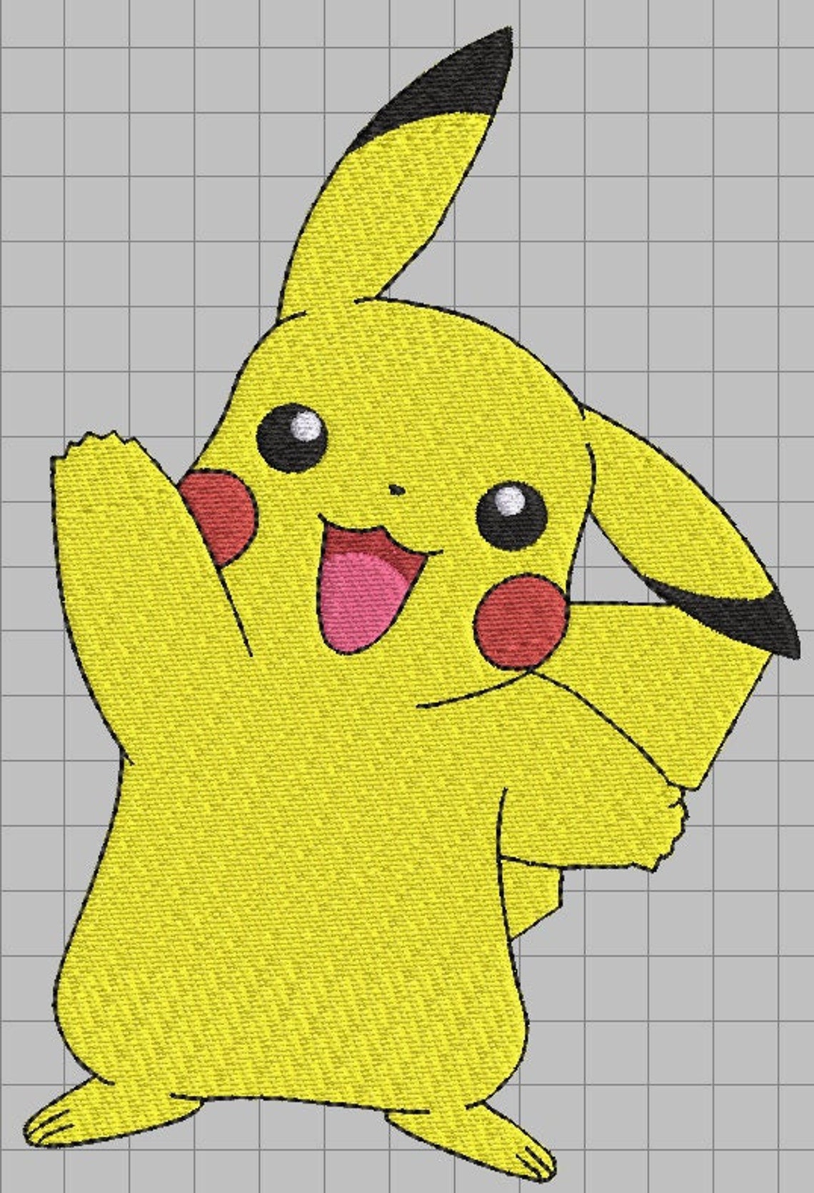 Pikachu Embroidery File 3”,5”, and 7”. .jef, .pes, .dst, .VP3 - Etsy