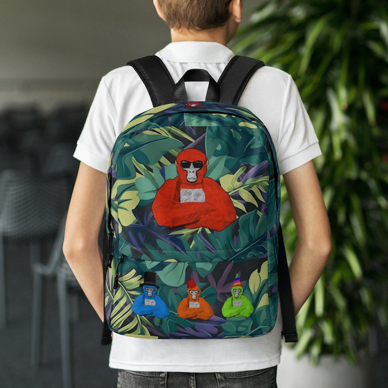 Versatile Gorilla Tag Backpack - Water-resistant, Laptop Pocket ...