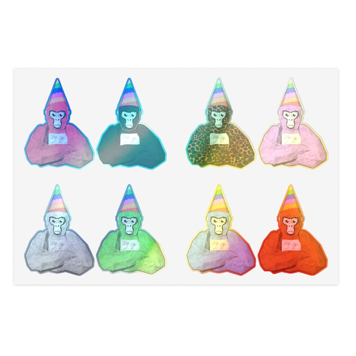 Gorilla Tag Birthday Sticker Sheets - Etsy