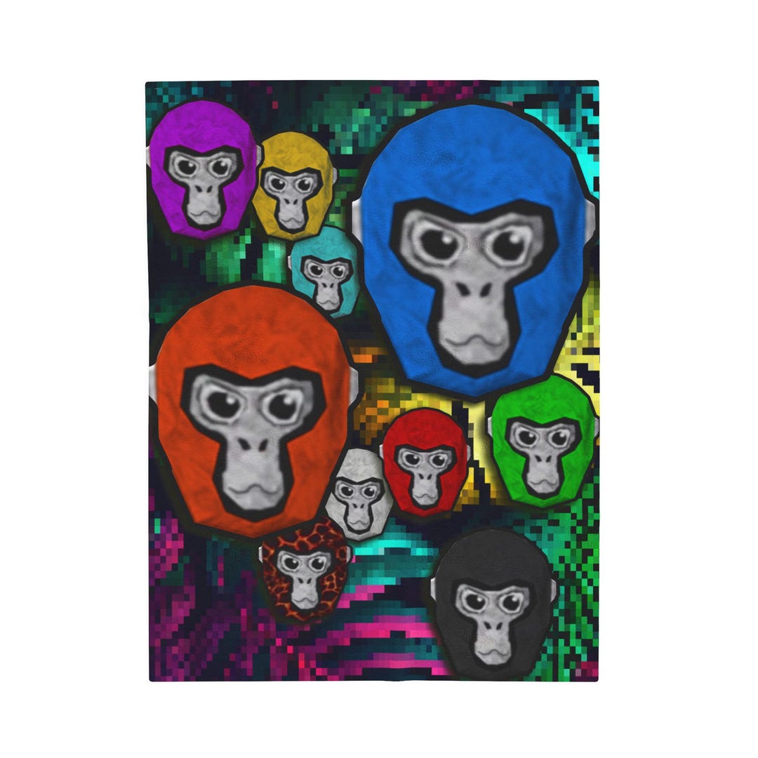 Gorilla Tag VR Game Blanket - Plush Velveteen Plush Blanket- Gamer Home ...