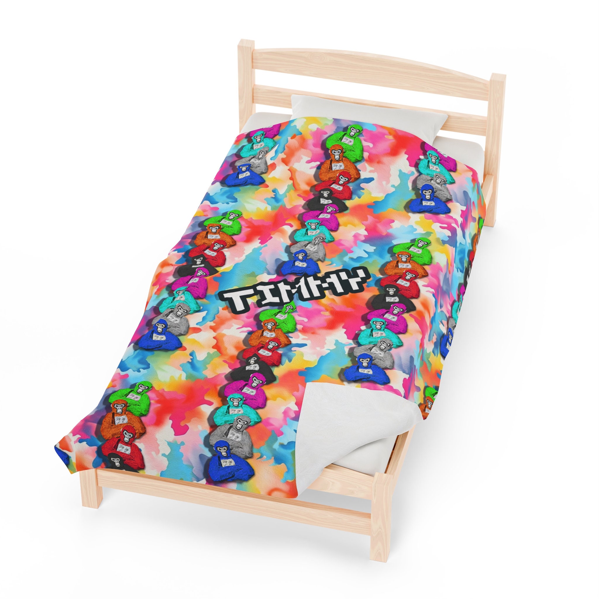 CUSTOM Gorilla Tag Plush Blanket | Personalized Name Option! - Etsy