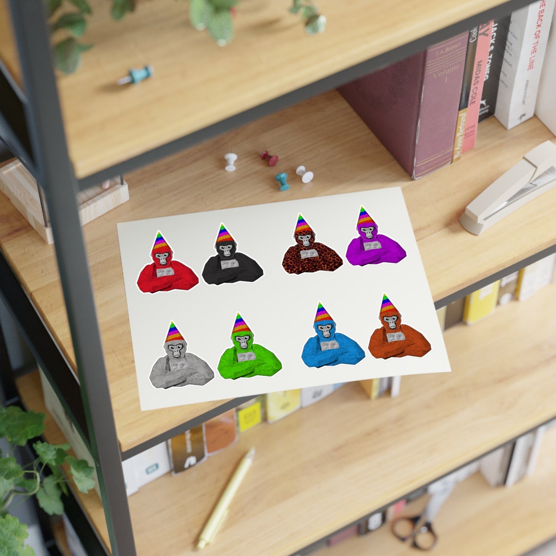 Gorilla Tag Birthday Sticker Sheets - Etsy