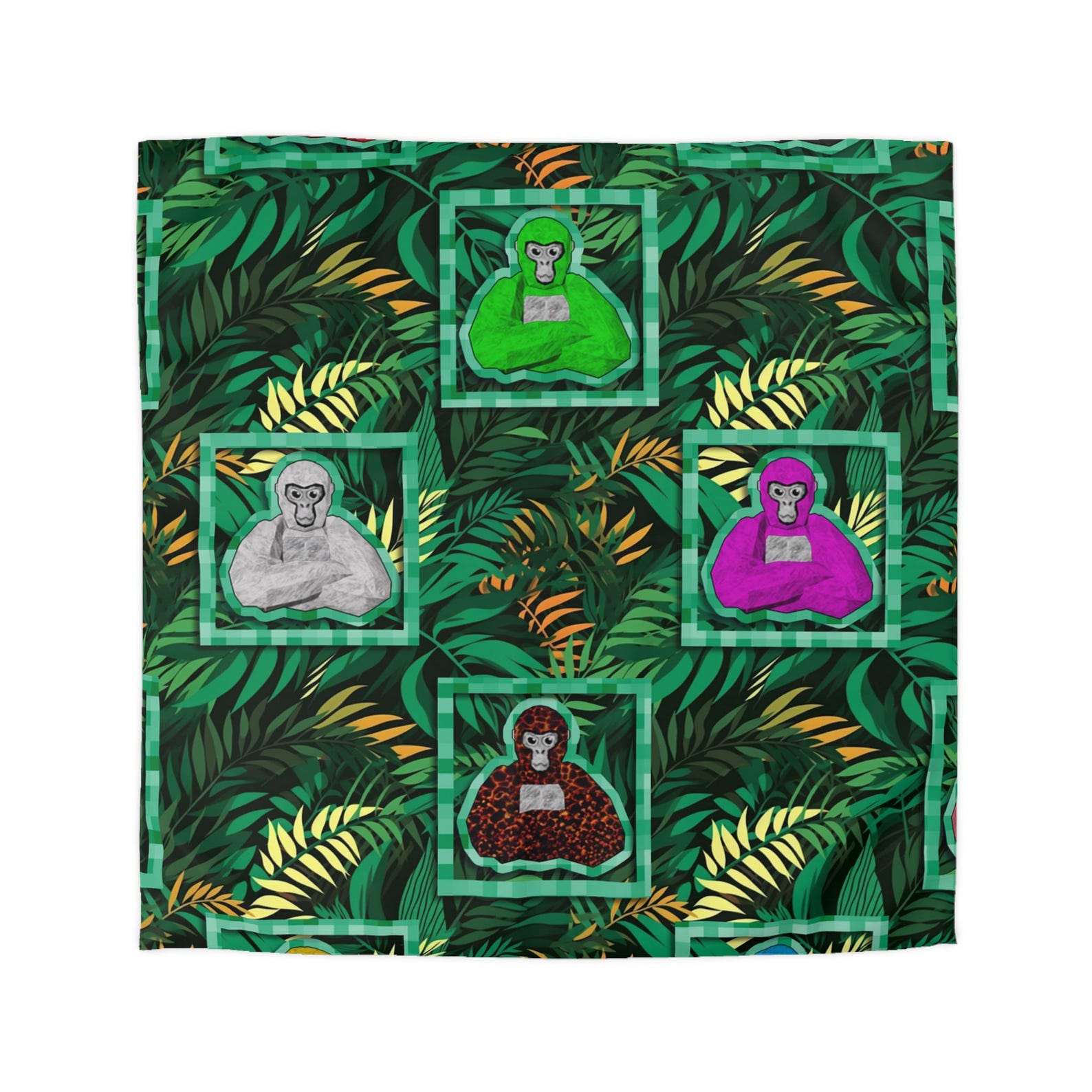 Gorilla Tag Vr-inspired Microfiber Duvet Cover, Lightweight, Custom ...