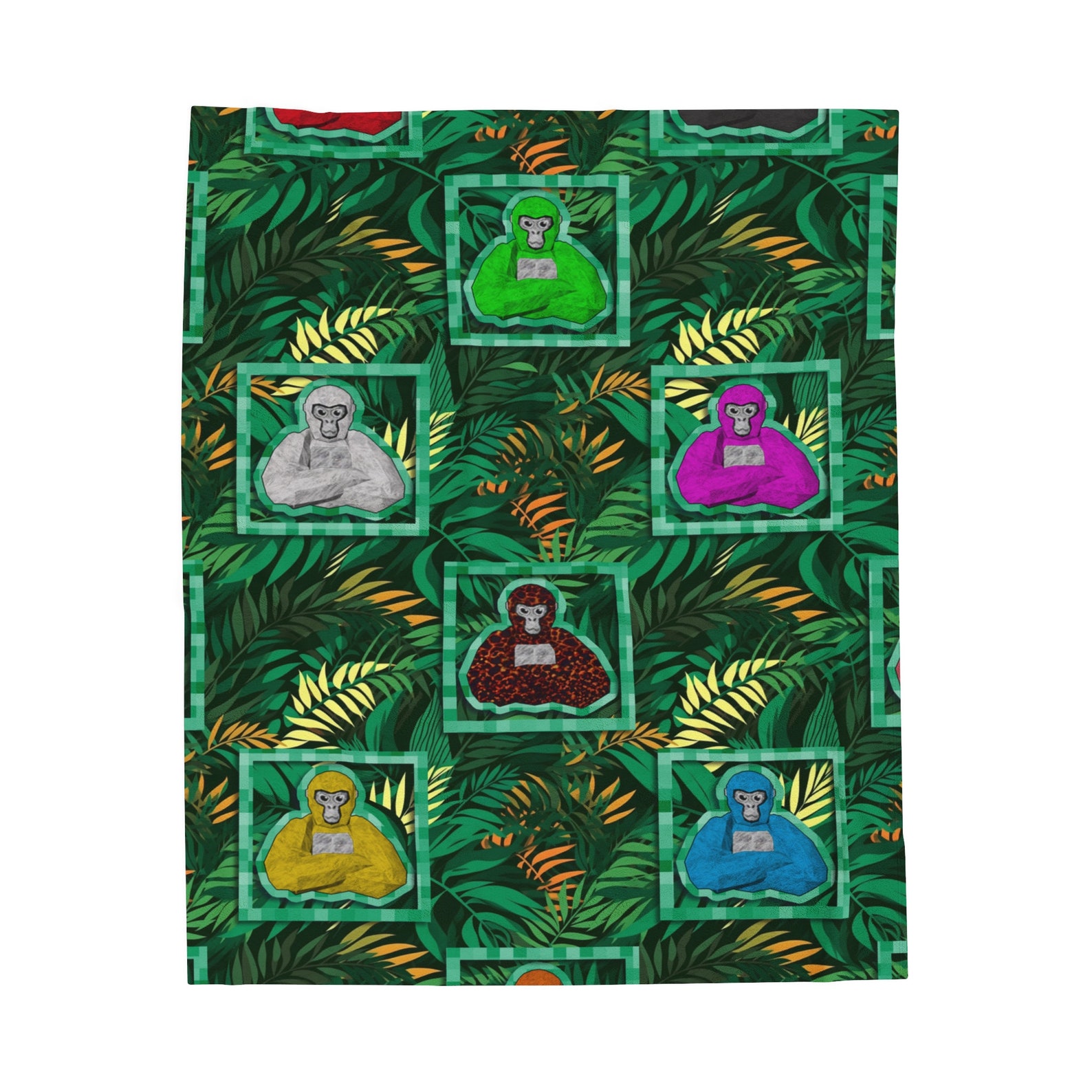 Gorilla Tag With Jungle Background Velveteen Plush Blanket - Etsy