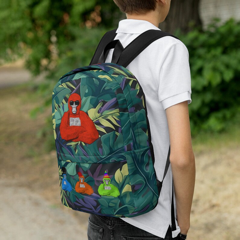 Versatile Gorilla Tag Backpack - Water-resistant, Laptop Pocket ...
