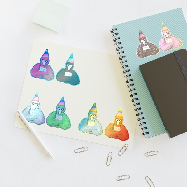 Gorilla Tag Birthday Sticker Sheets - Etsy