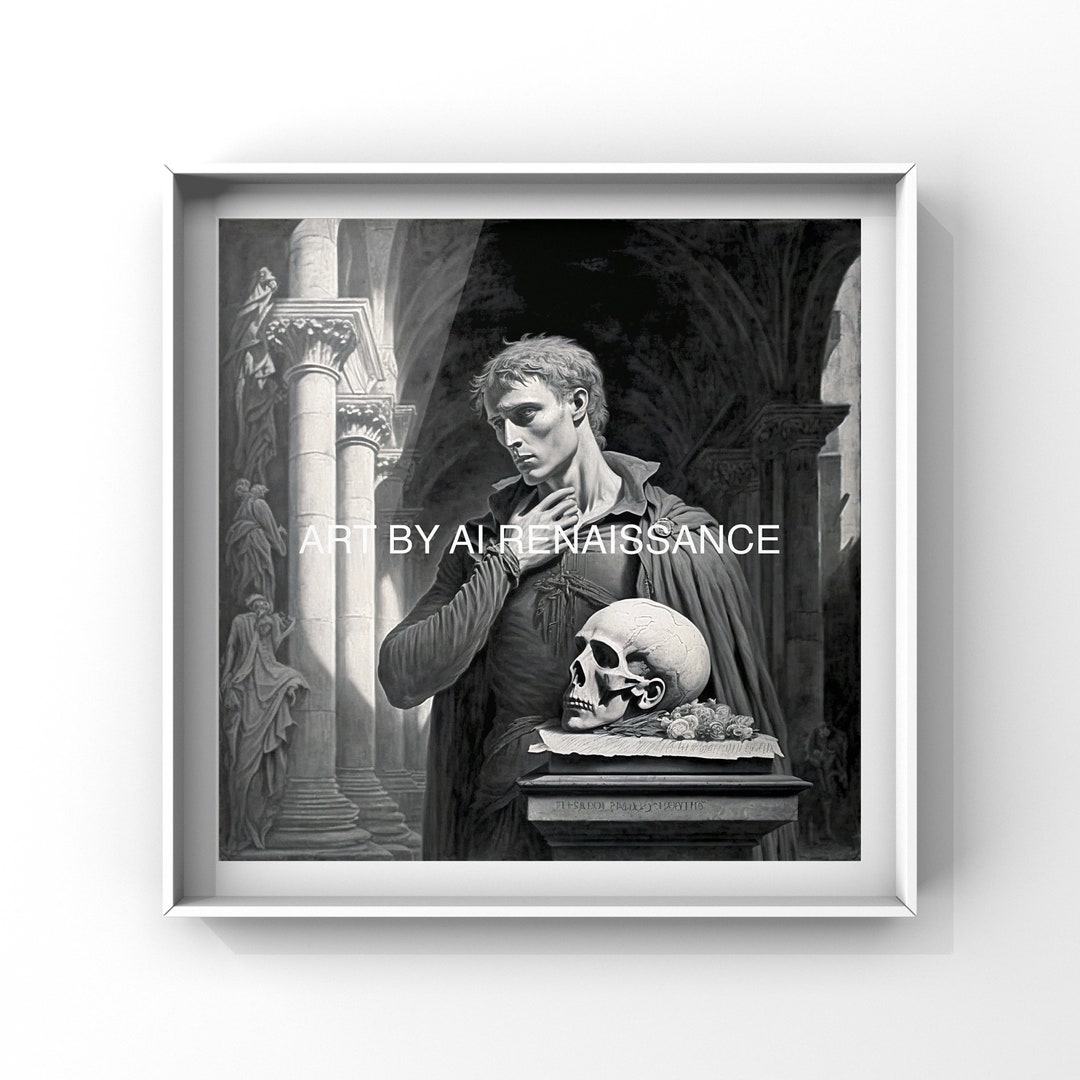 DIGITAL DOWNLOAD, AI, Baroque Inspired Shakespeare Hamlet - Etsy