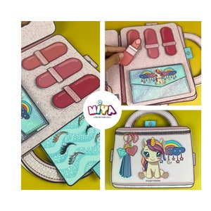 Easy Homemade Busy Book Paper Doll DIY Makeup Kit Unicorn Theme - Etsy