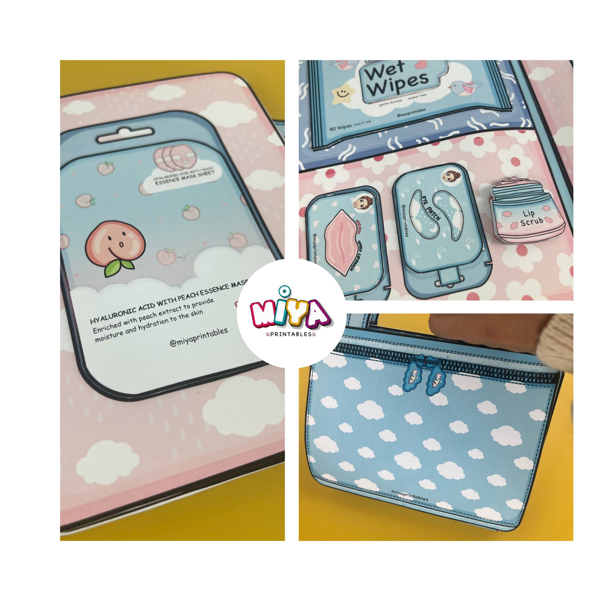 Easy Printable DIY Paper Doll Skincare Kit - Etsy