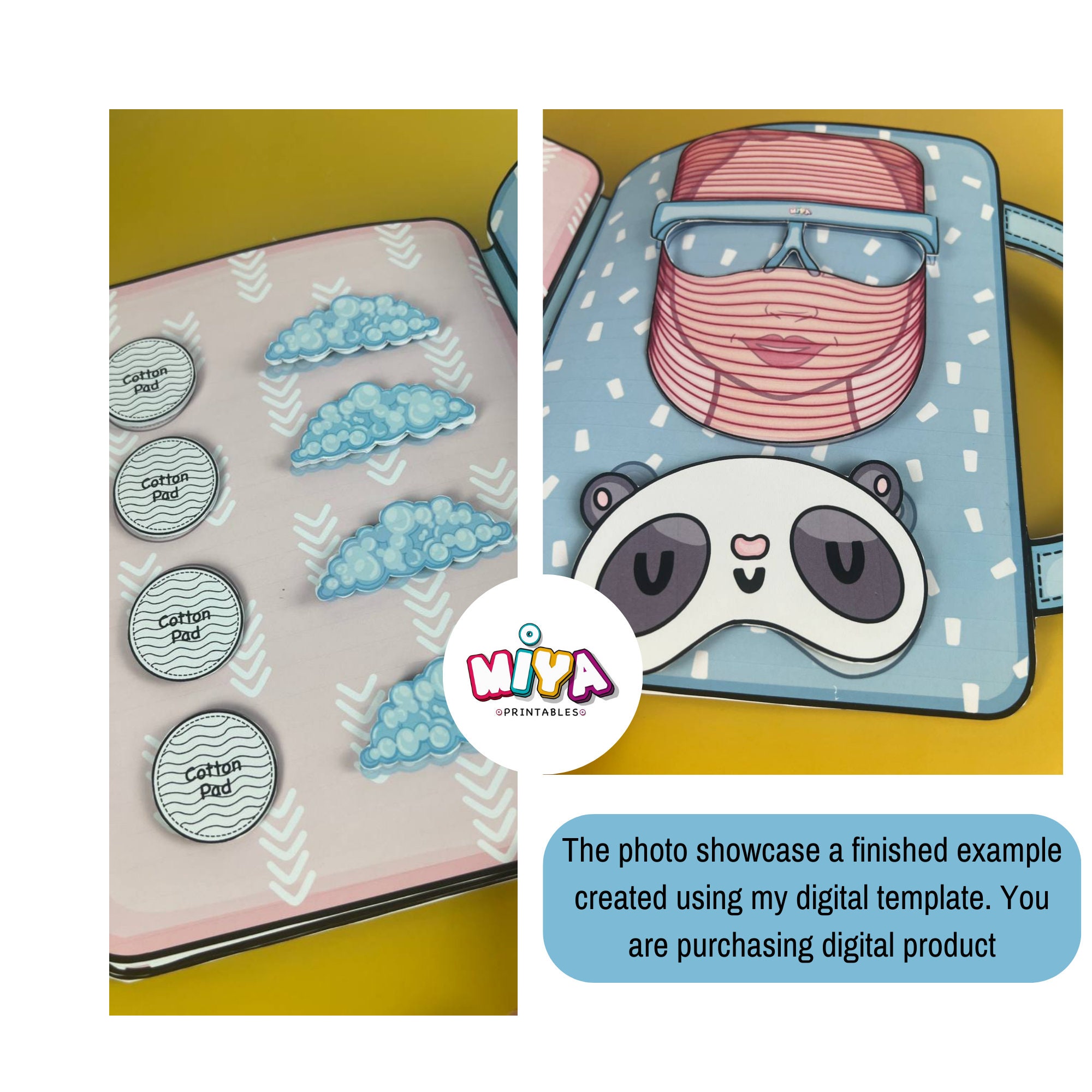 Easy Printable DIY Paper Doll Skincare Kit - Etsy