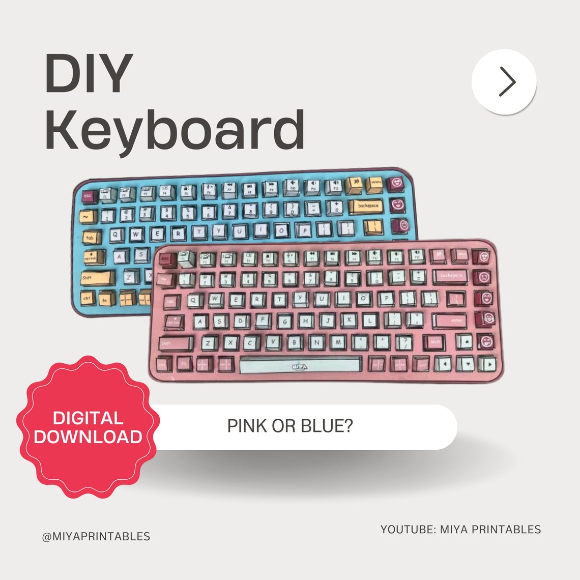 Printable DIY Keyboard Digital Download, Activities for Kids Family ...