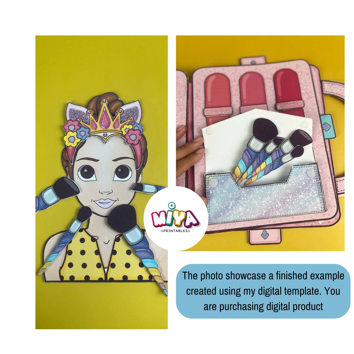 Easy Homemade Busy Book Paper Doll DIY Makeup Kit Unicorn Theme - Etsy