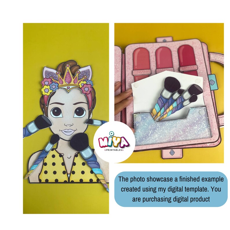 Easy Homemade Busy Book Paper Doll DIY Makeup Kit Unicorn Theme - Etsy