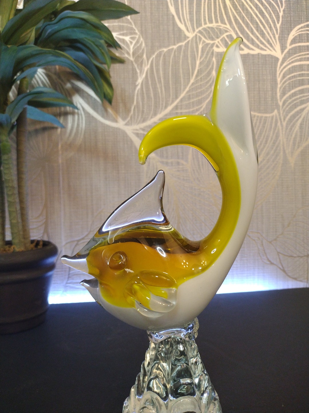 Handblown Glass Fish Sculpture | Murano Art Glass, Aquatic Decor - Etsy