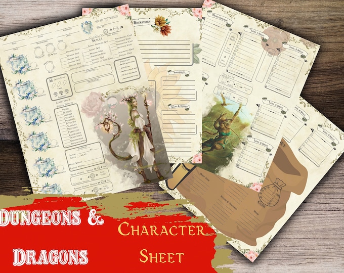 Dnd 5e Character Sheet - Full Colour Black Background - Printable ...