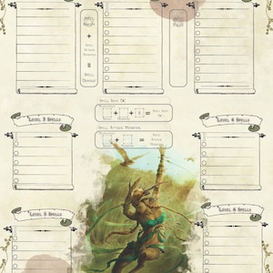 Dnd 5e Character Sheet D&D Character Sheet PDF Dungeons and Dragons 5th ...