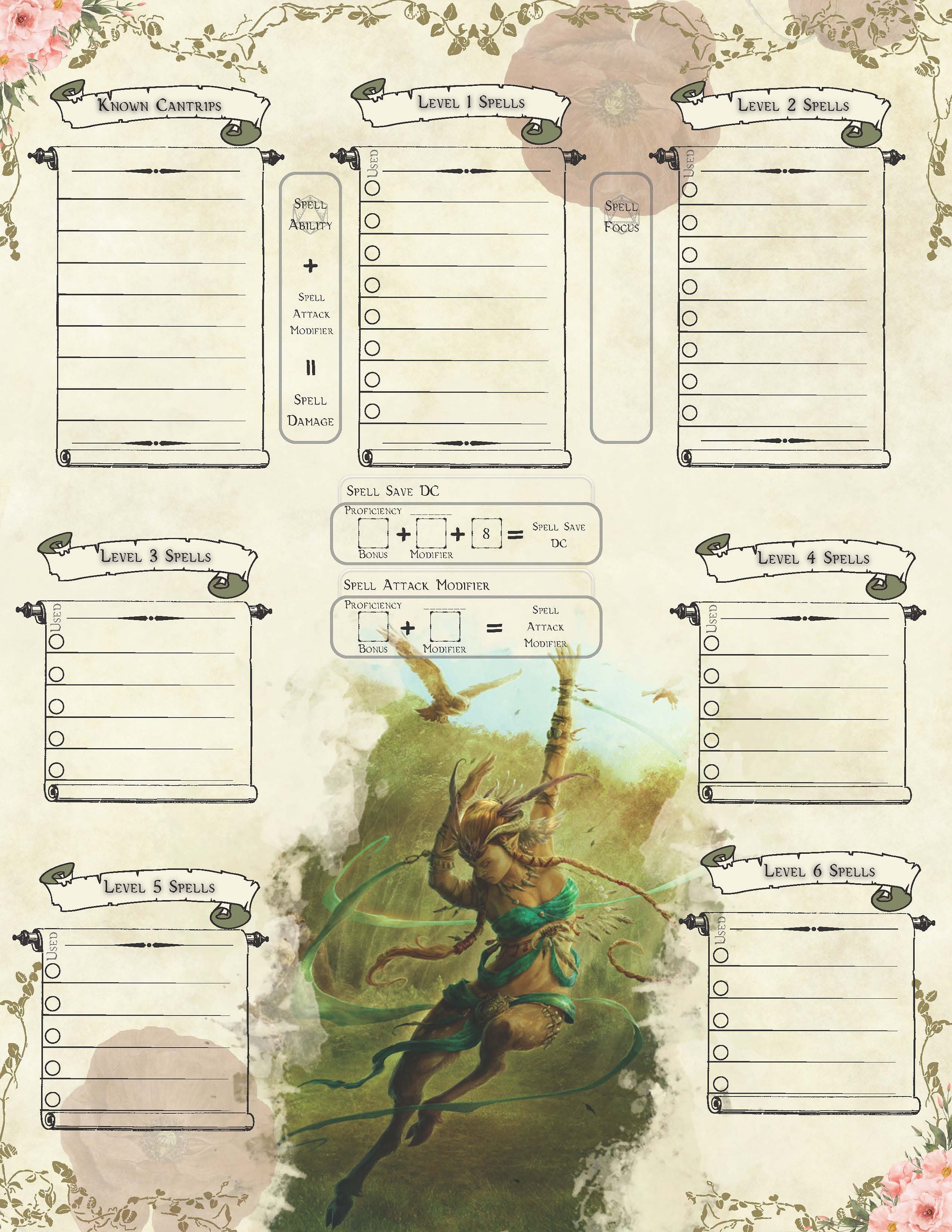 DnD 5e Character Sheet D&D Character Sheet PDF Donjons et Dragons 5e ...