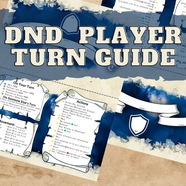Character Cheat Sheet Dnd - Etsy