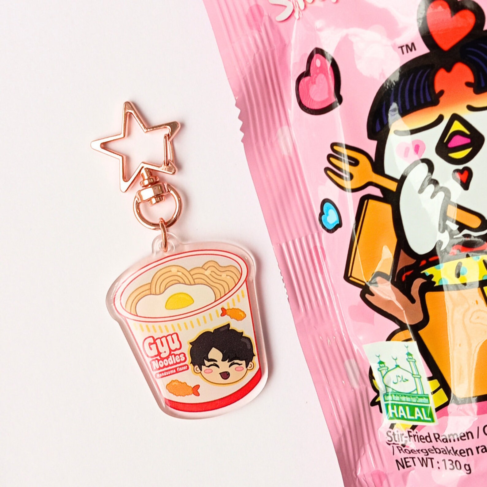 Seventeen Mingyu Keychain Ramen Keyring Kpop Fanmade SVT Cutie Snacks ...