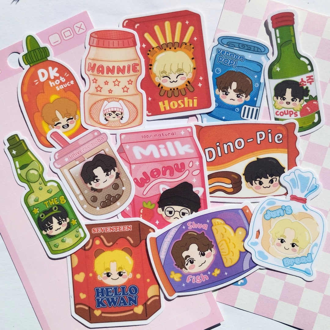 SVT Sticker Set / Cutie Snacks Sticker Collection / Fanmade Kit / Kpop ...