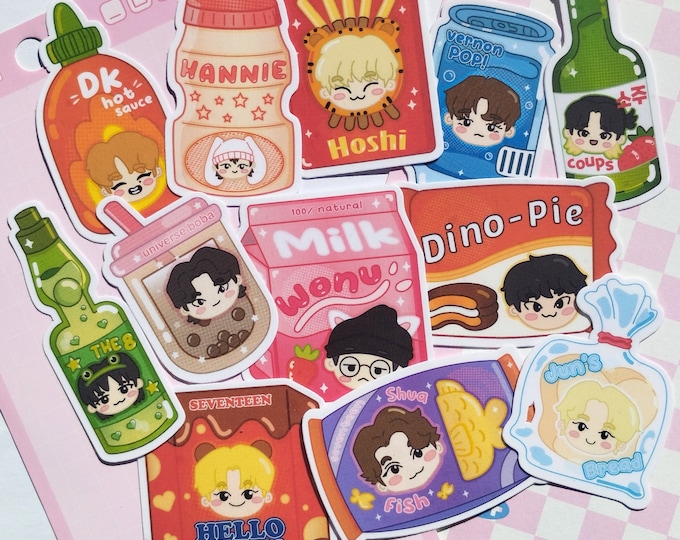 SVT Sticker Set / Cutie Snacks Sticker Collection / Fanmade Kit / Kpop ...