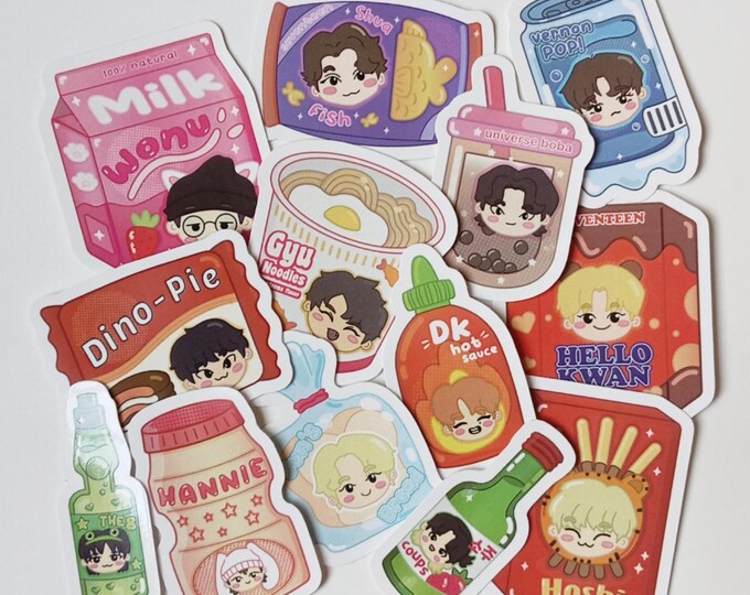 SVT Sticker Set / " Cutie Snacks Sticker Collection " / Fanmade Kit ...