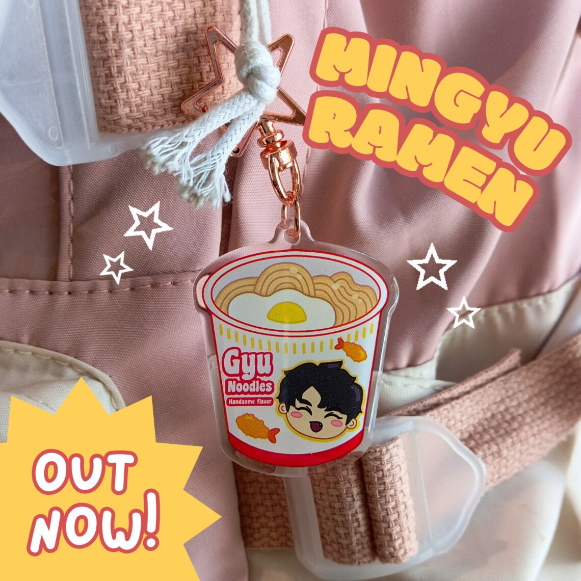 Seventeen Mingyu Keychain Ramen Keyring Kpop Fanmade SVT Cutie Snacks ...