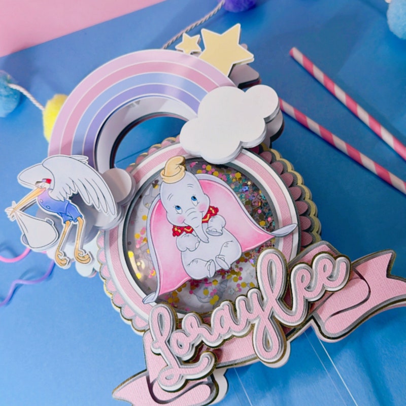 Pink Dumbo Invitation - Etsy