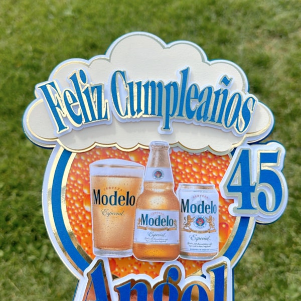 Beer Cake Topper - Etsy