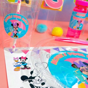 Minnie Mouse Pool Party Custom Plates, Minnie Mouse Custom Party ...