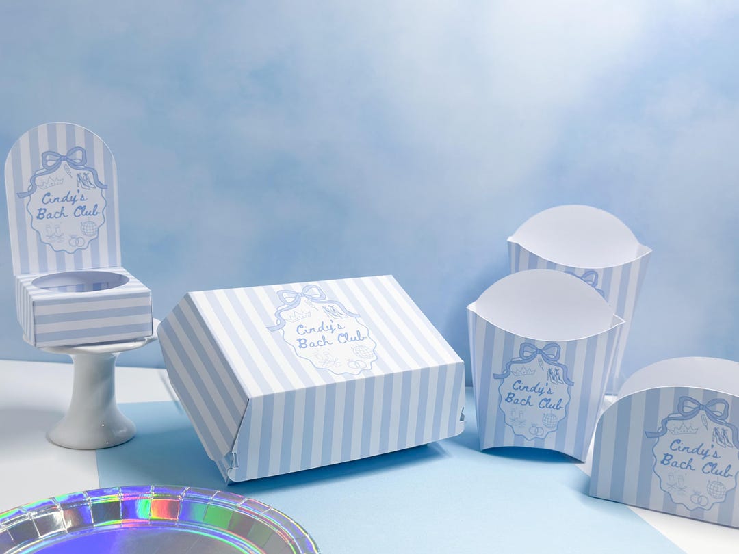 Personalized Chicken Nugget Style Boxes | Custom Party Favor Display ...