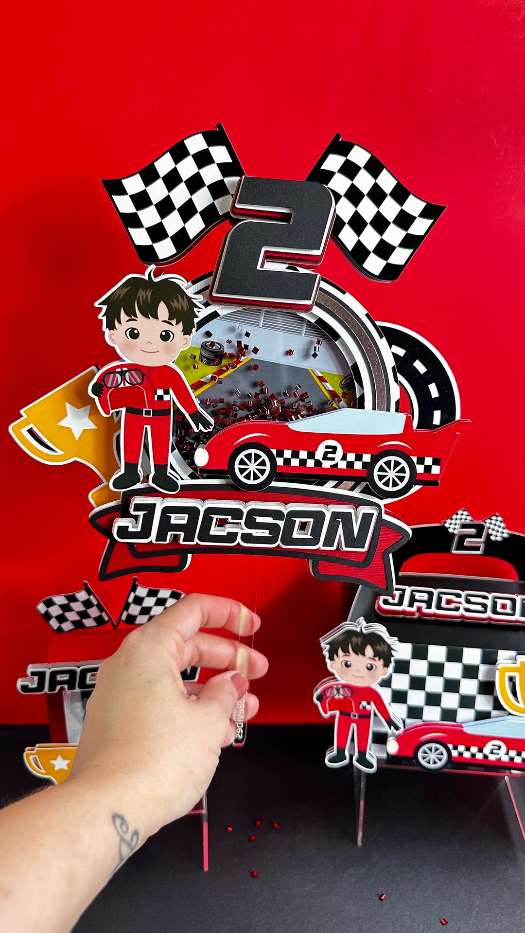 Two Fast Birthday, Fast One Cake Topper, Race Car Birthday Cake Topper ...