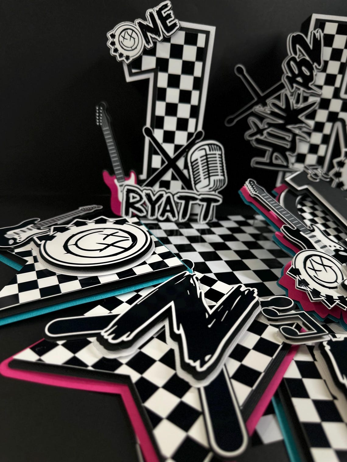 Rockstar Inspired High Chair Banner | Music Theme First Birthday ...