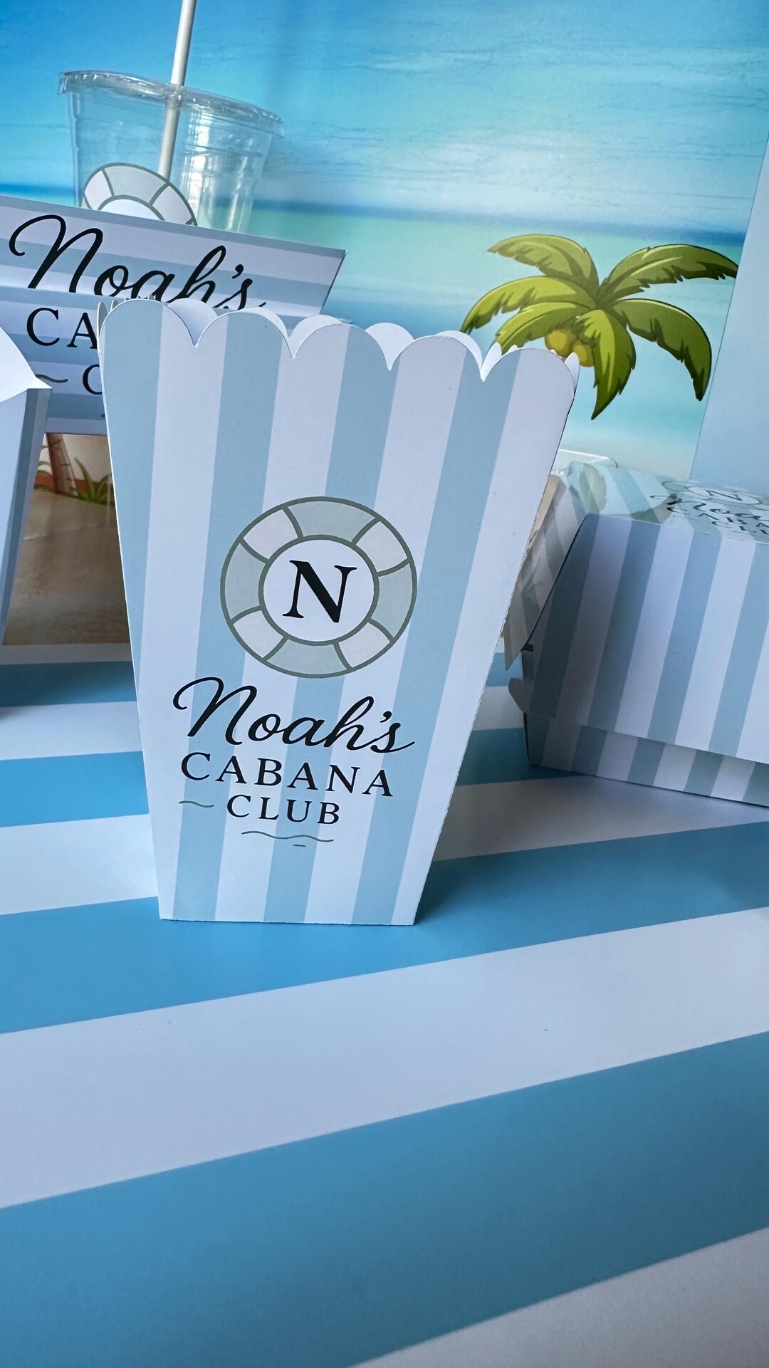 Custom Circus or Movie Night Popcorn Boxes | Personalized Popcorn Box ...