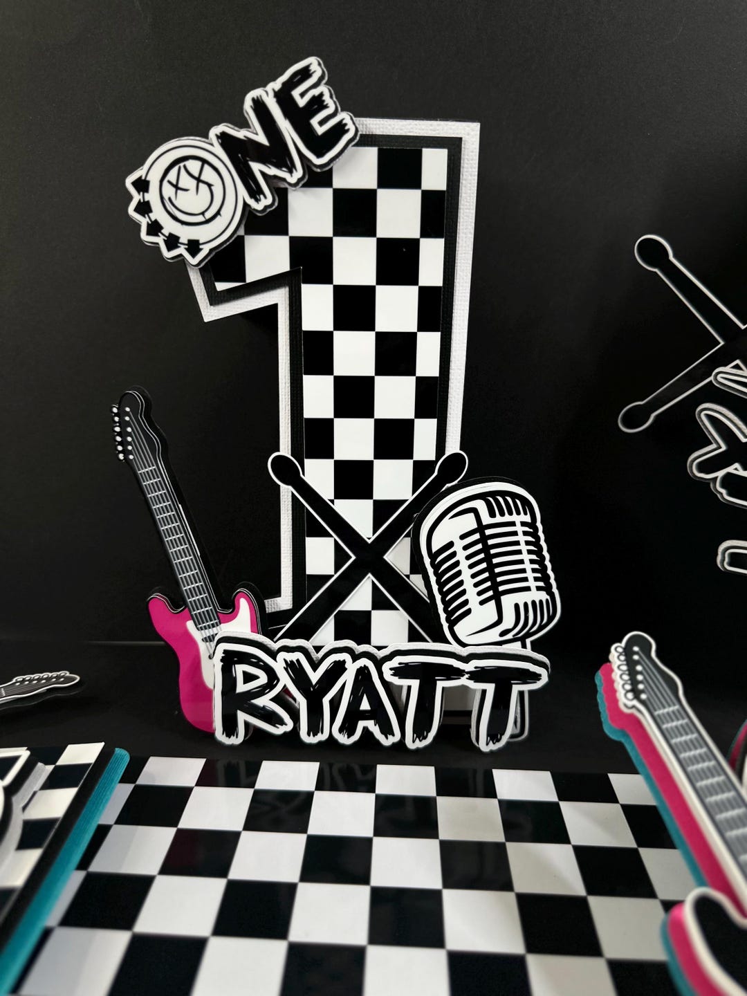 Custom 3D Rock 'n' Roll Letter or Number: Personalized Party Decor - Etsy