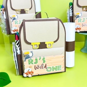 Safari Backpack, Two Wild Favor Boxes, Wild One Favor Boxes, Safari ...