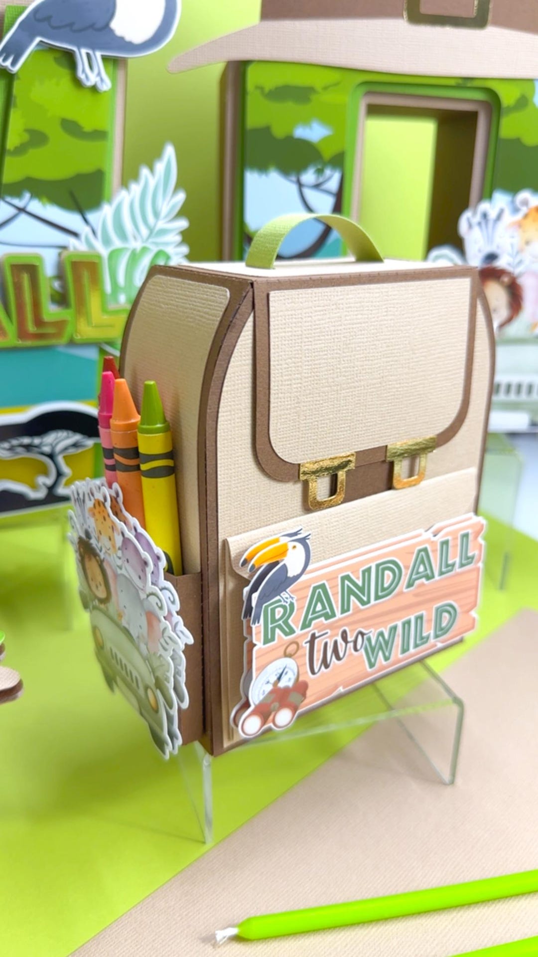 Safari Backpack, Two Wild Favor Boxes, Wild One Favor Boxes, Safari ...