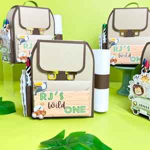 Safari Backpack, Two Wild Favor Boxes, Wild One Favor Boxes, Safari ...