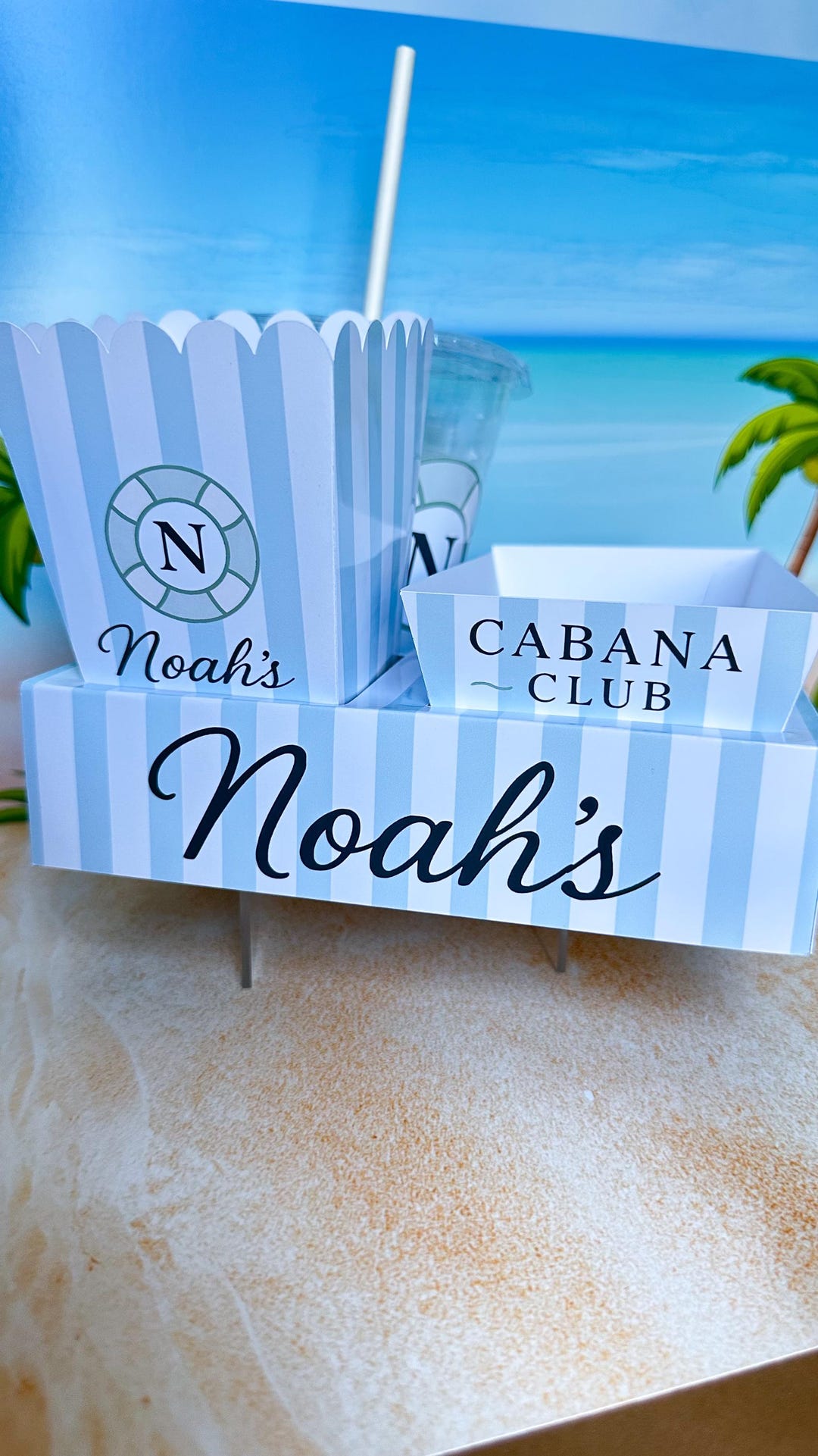 Custom Snack Tray Box for Kids, Personalized Party Food Tray Set W/ Cup ...