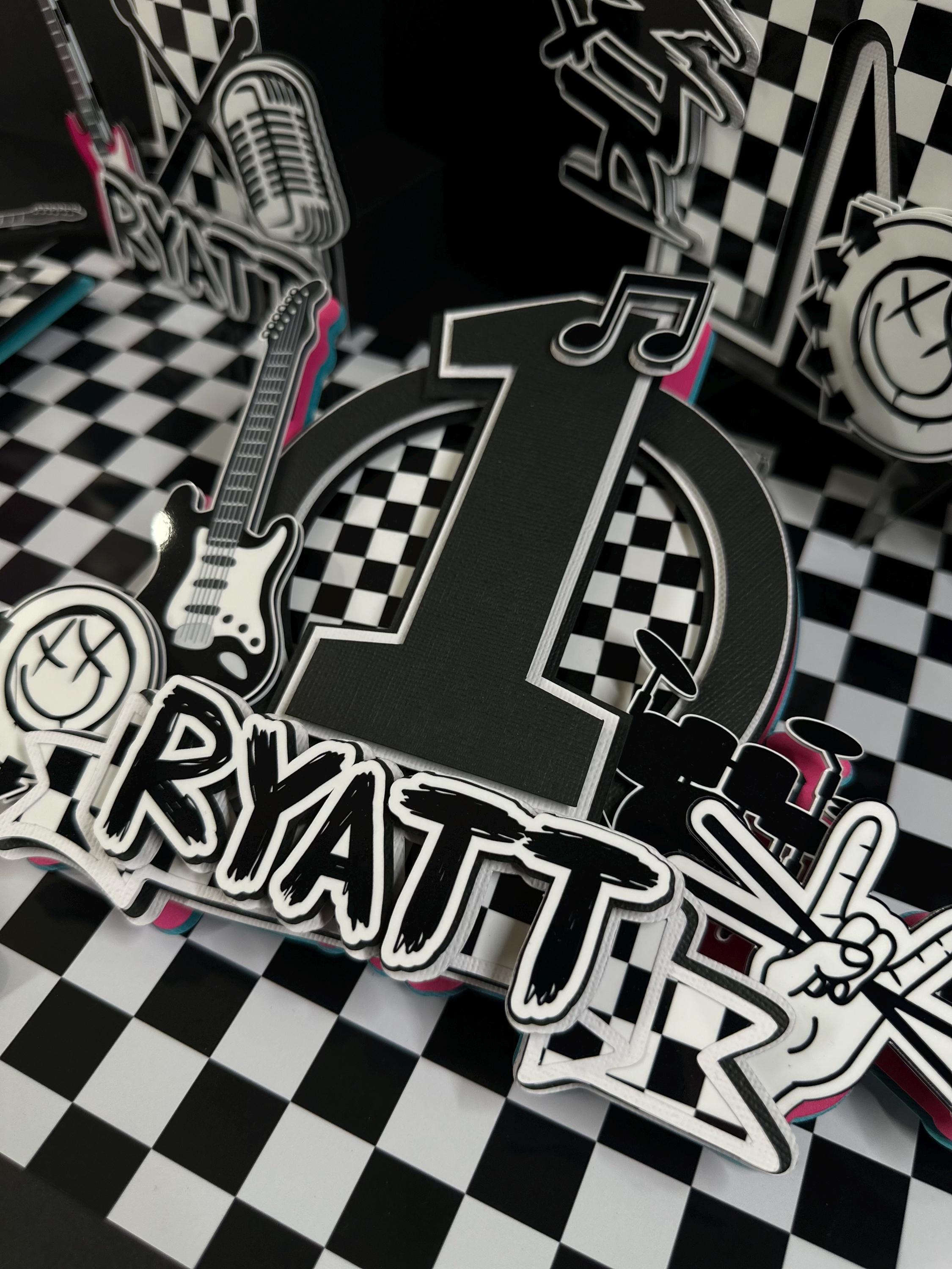 Rock Inspired Birthday Cake Topper | Custom Music Theme Decoration ...