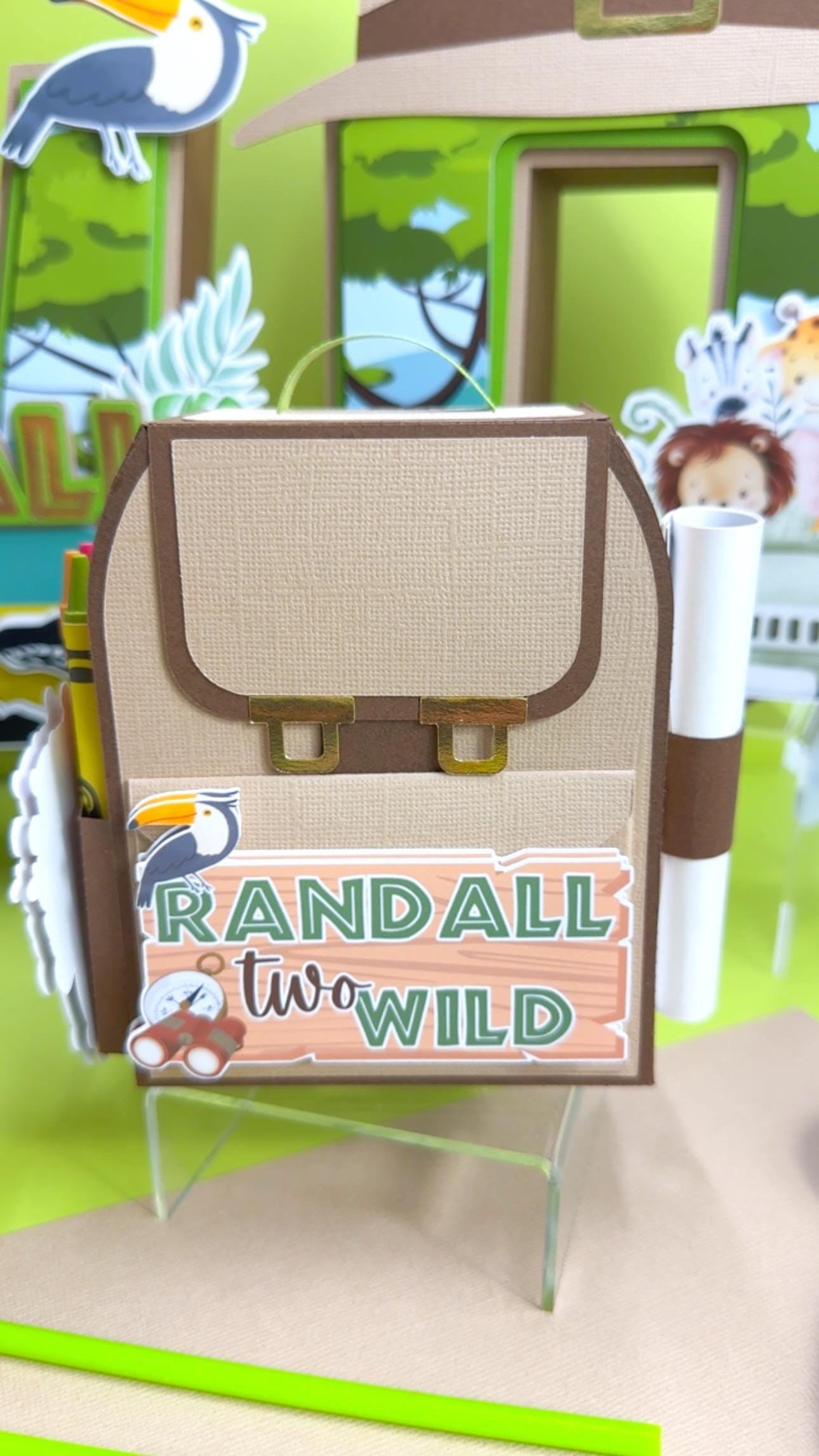 Safari Backpack Favor Boxes | Two Wild Birthday Favors | Wild One Party ...