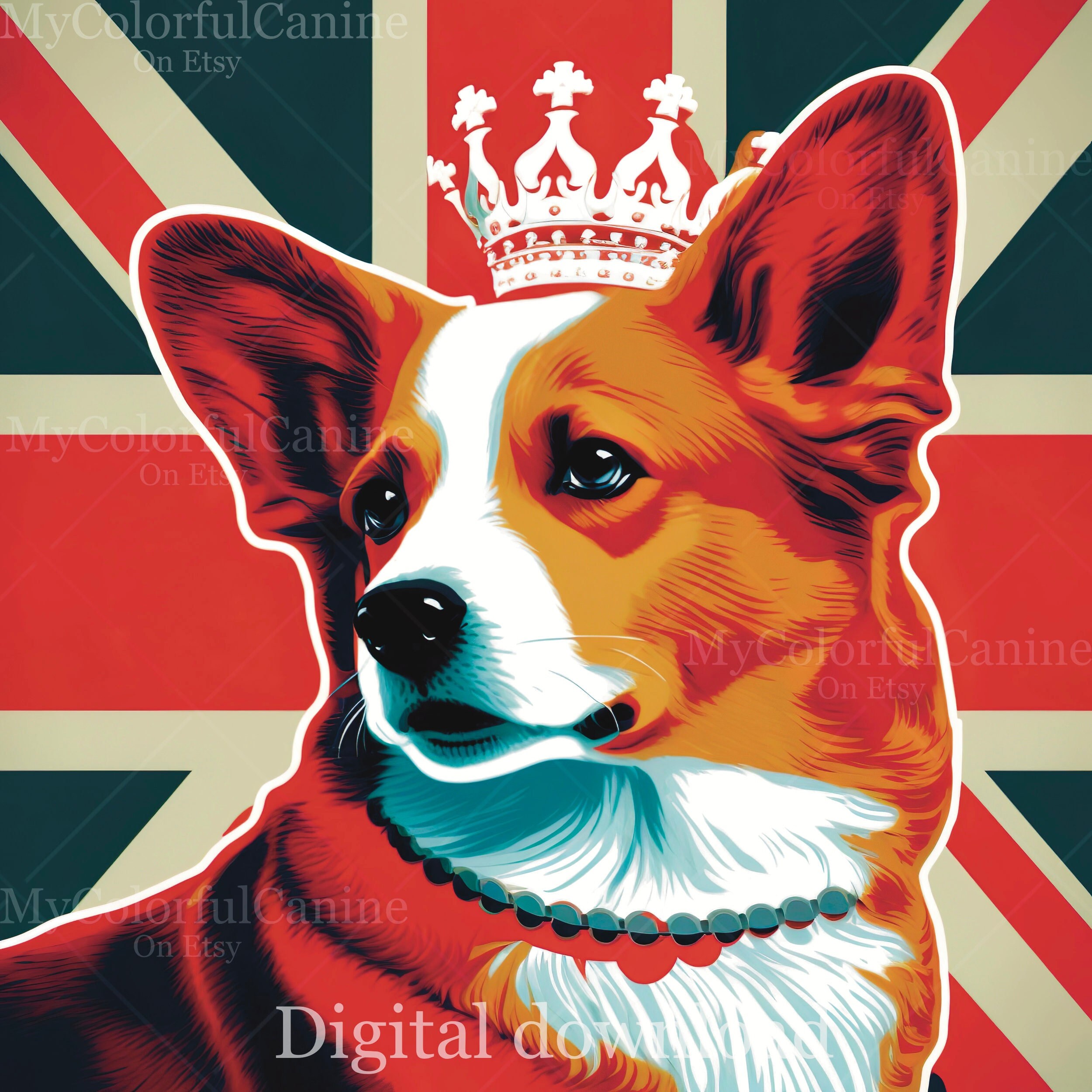 Pembroke Welsh Corgi Pop Art - Digital Download High Quality - 8000px ...