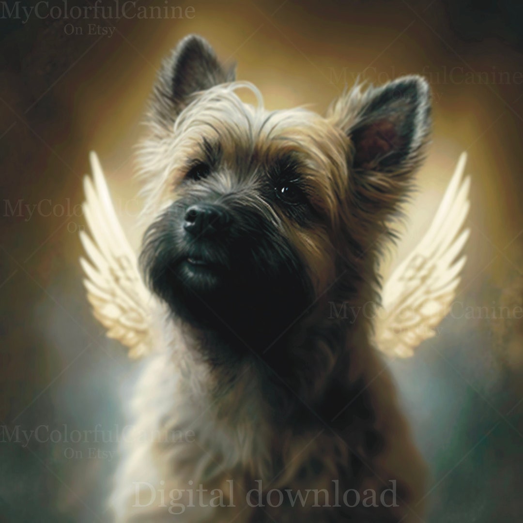 Cairn Terrier Angel Art - Digital Download High Quality - Large File ...
