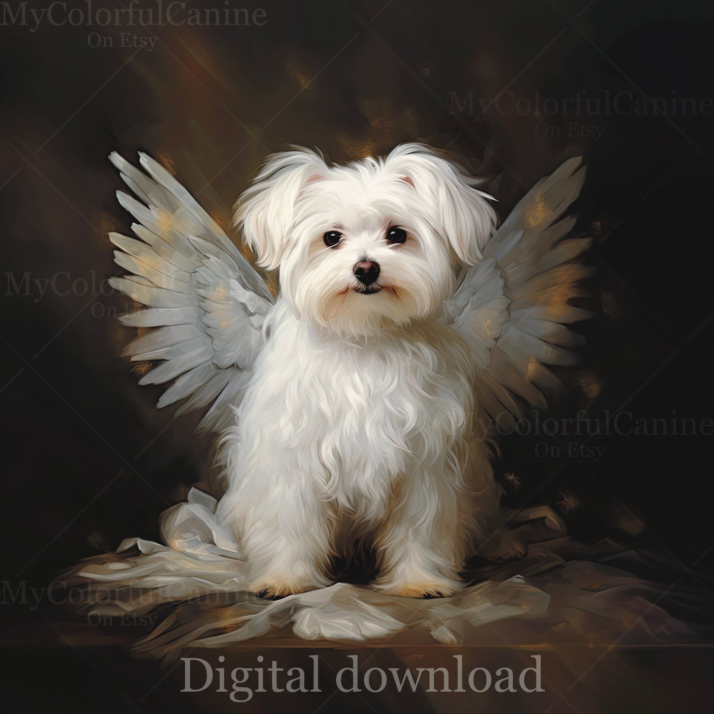 Maltese Angel Art - Digital Download High Quality - Large File Size ...