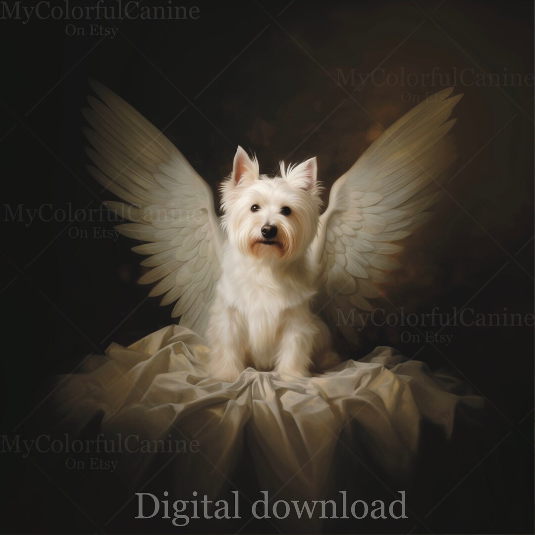 West Highland Angel Art - Digital Download High Quality - Large File ...